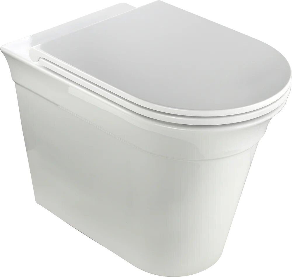 Унитаз приставной напольный Migliore Monaco 32065 безободковый, с микролифтом, петли золото