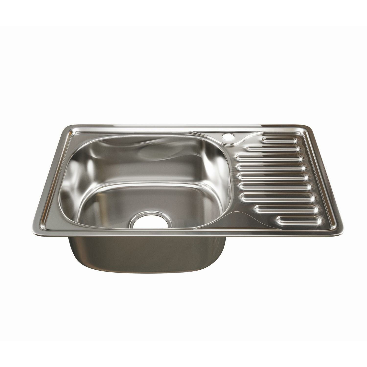 Мойка для кухни Mixline 66х42 530531 хром, 1 чаша, нержавеющая сталь
