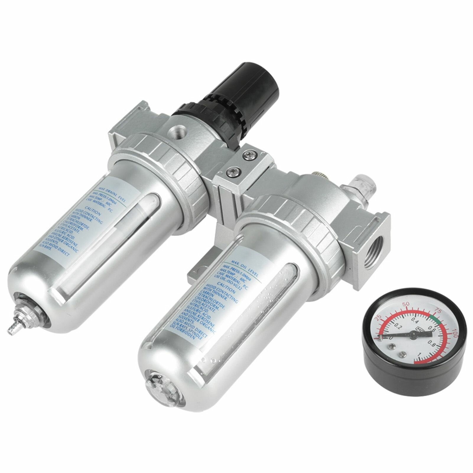 Комплект для компрессора 1/2": фильтр, манометр, регулятор, сепаратор