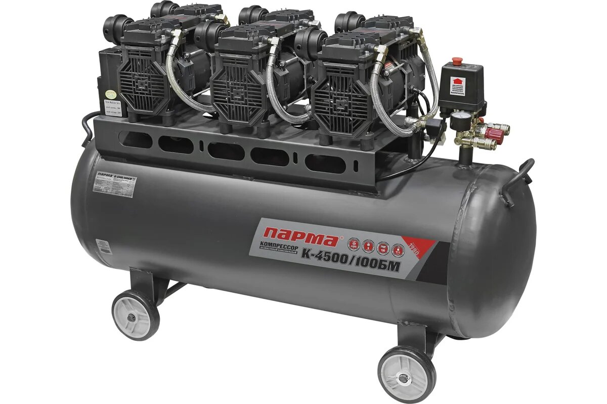 Компрессор Парма K-4500/100БM, трехмоторный, электронное управление, черный