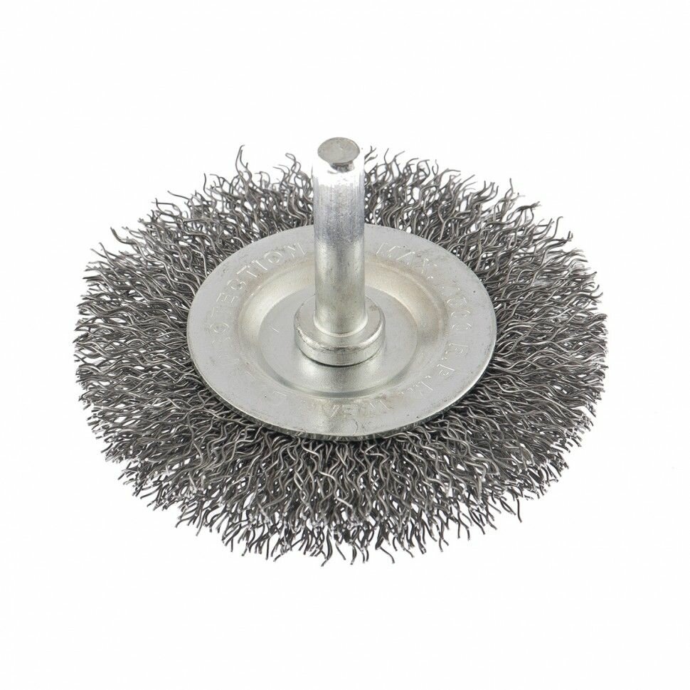 Корщетка для дрели 60мм диск (СИБРТЕХ) /латунир. витая проволка арт. 744467/