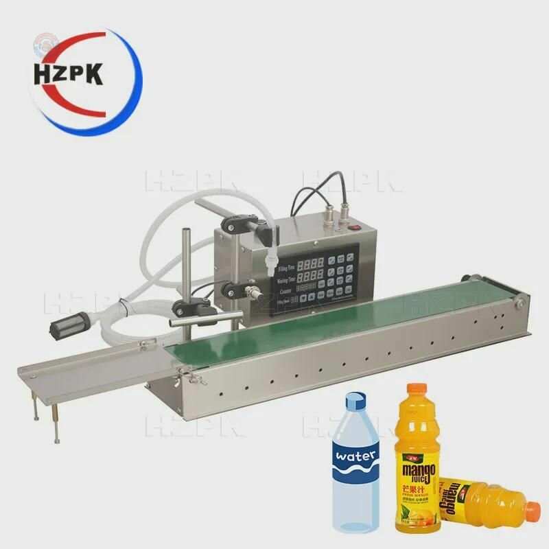 Автоматическое оборудование для розлива жидкостей LSX-6000 с конвейером, точная дозировка 5-4000 мл, цифровое управление, компактная линия розлива для косметики, напитков и пищевых продуктов