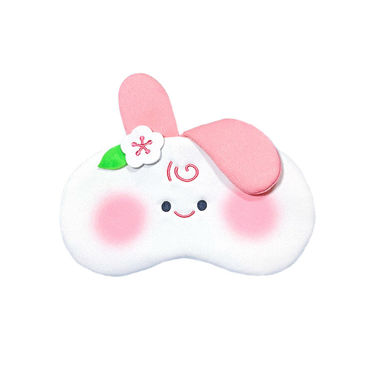 Маска для сна в виде милого кролика, мультяшная маска для сна с розовыми ушками, мягкая плюшевая повязка на глаза для сна, светонепроницаемая повязка для детей и взрослых, удобная и уютная маска для сна для путешествий и отдыха