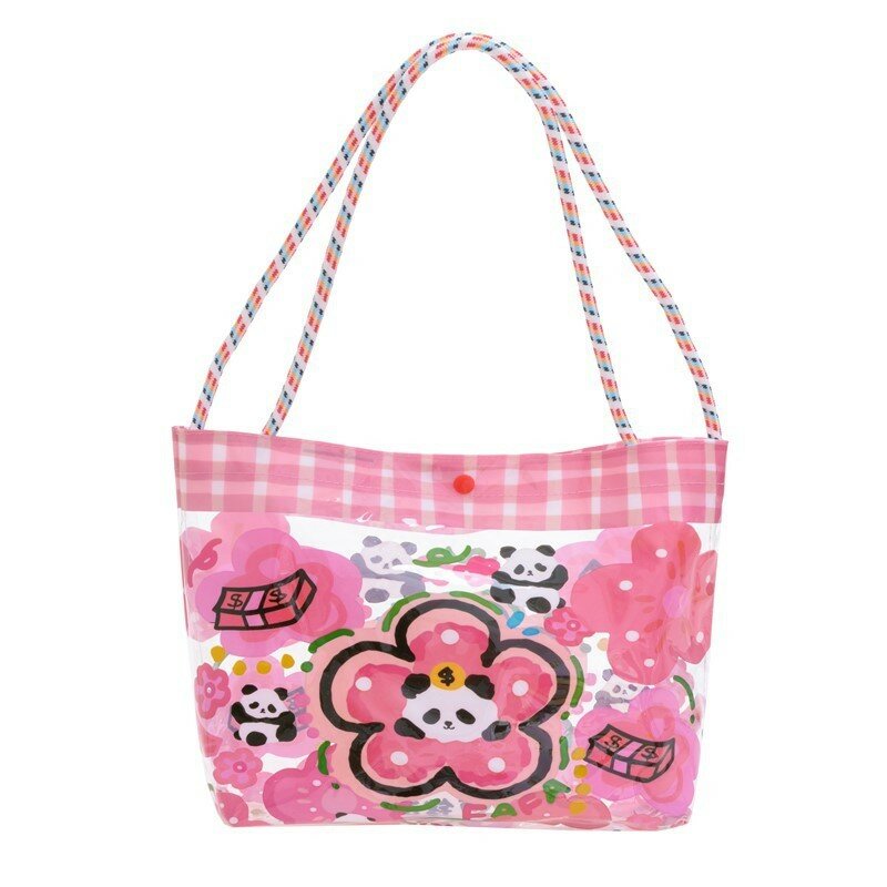 Детская дорожная сумка из пвс с легким материалом мультфильм повседневный пляжный органайзер для детей розовая