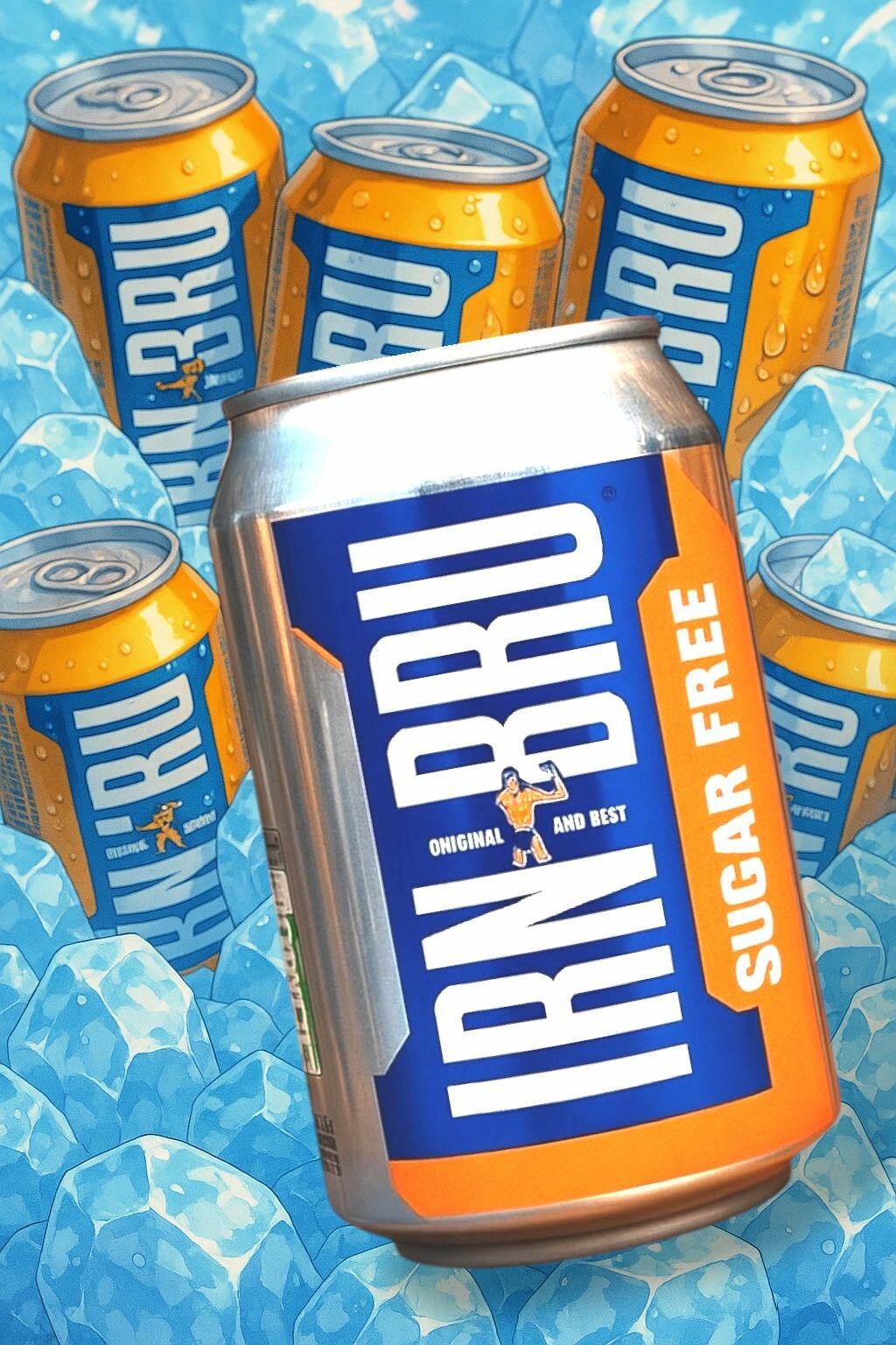 Газированный напиток IRN-BRU Sugar Free (без сахара) Великобритания, 330 мл (6 шт)