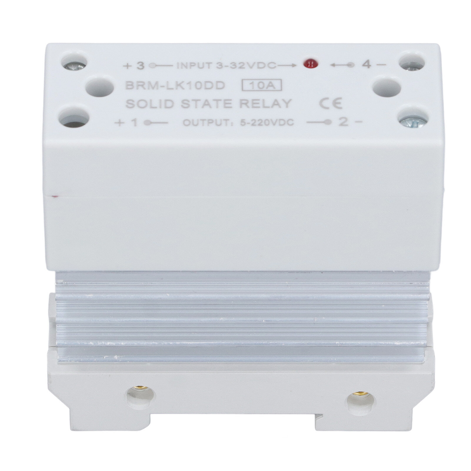 Твердотельное реле SSR 10A 3-32VDC 5-220VAC теплоотвод