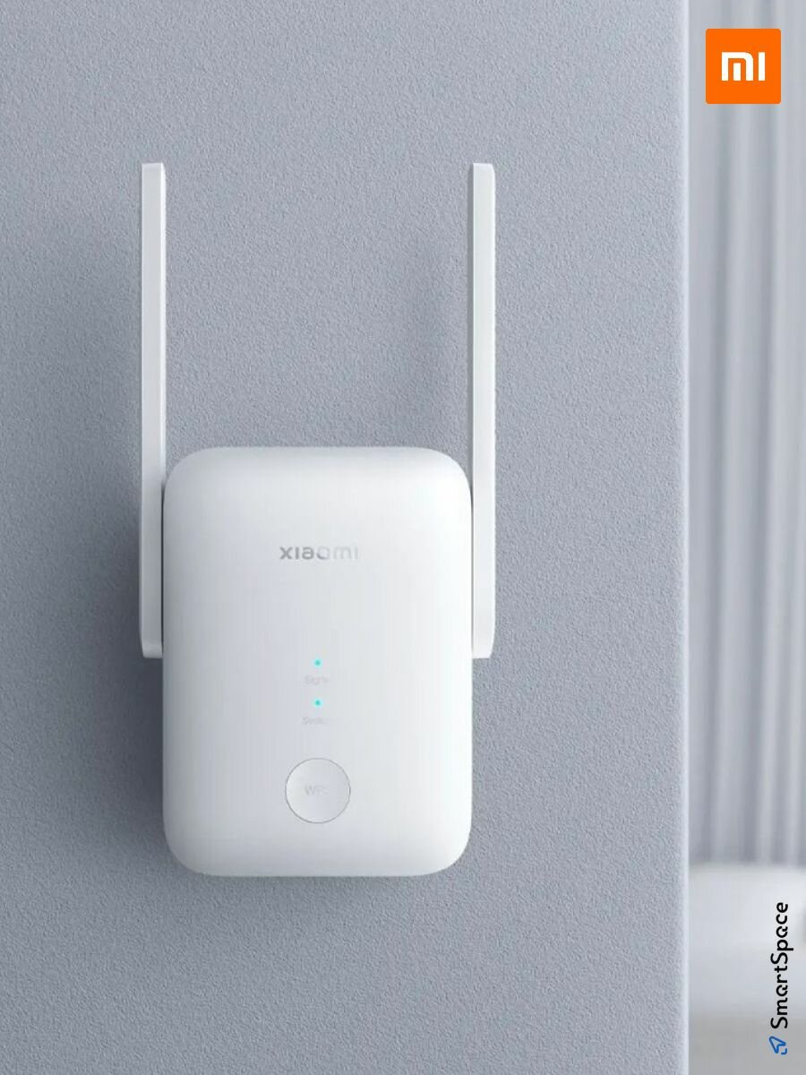 Wi-Fi усилитель сигнала (репитер) Xiaomi Wi-Fi Range Extender AX1500 RU, белый
