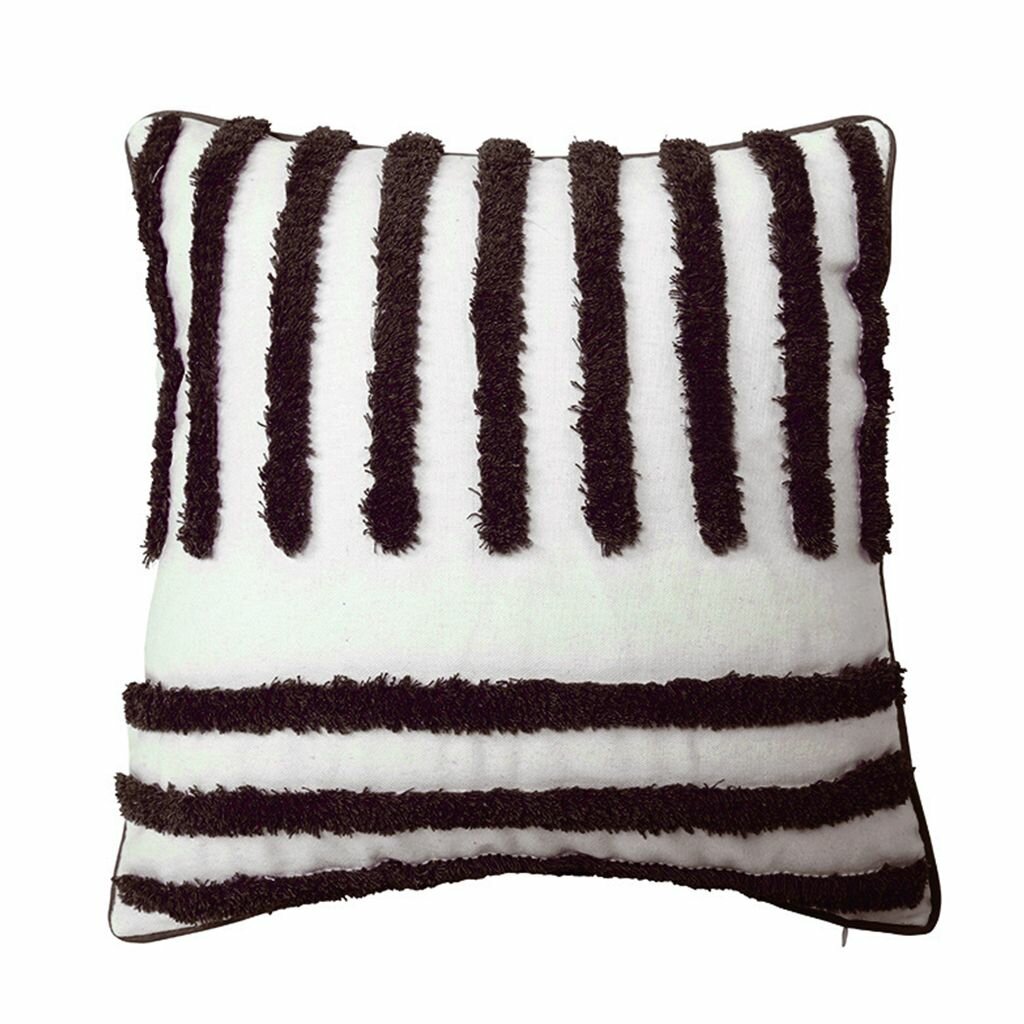 Тканая подушка в скандинавском стиле с ворсом для чехла Tribal Cushion C нерегулярной полоской