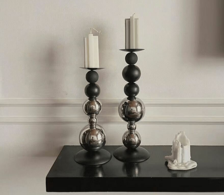 Подсвечник Black Silver 27 см