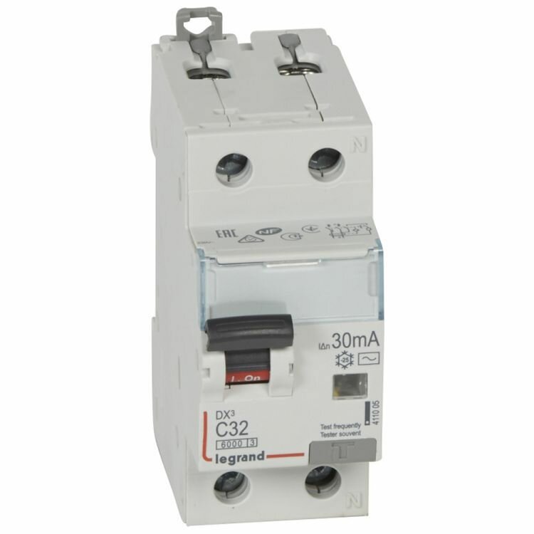 Оригинал! Дифф. автомат Legrand DX3 411005 тип АС 32А-30мА 230В 1P+N 2мод. хар-ка С