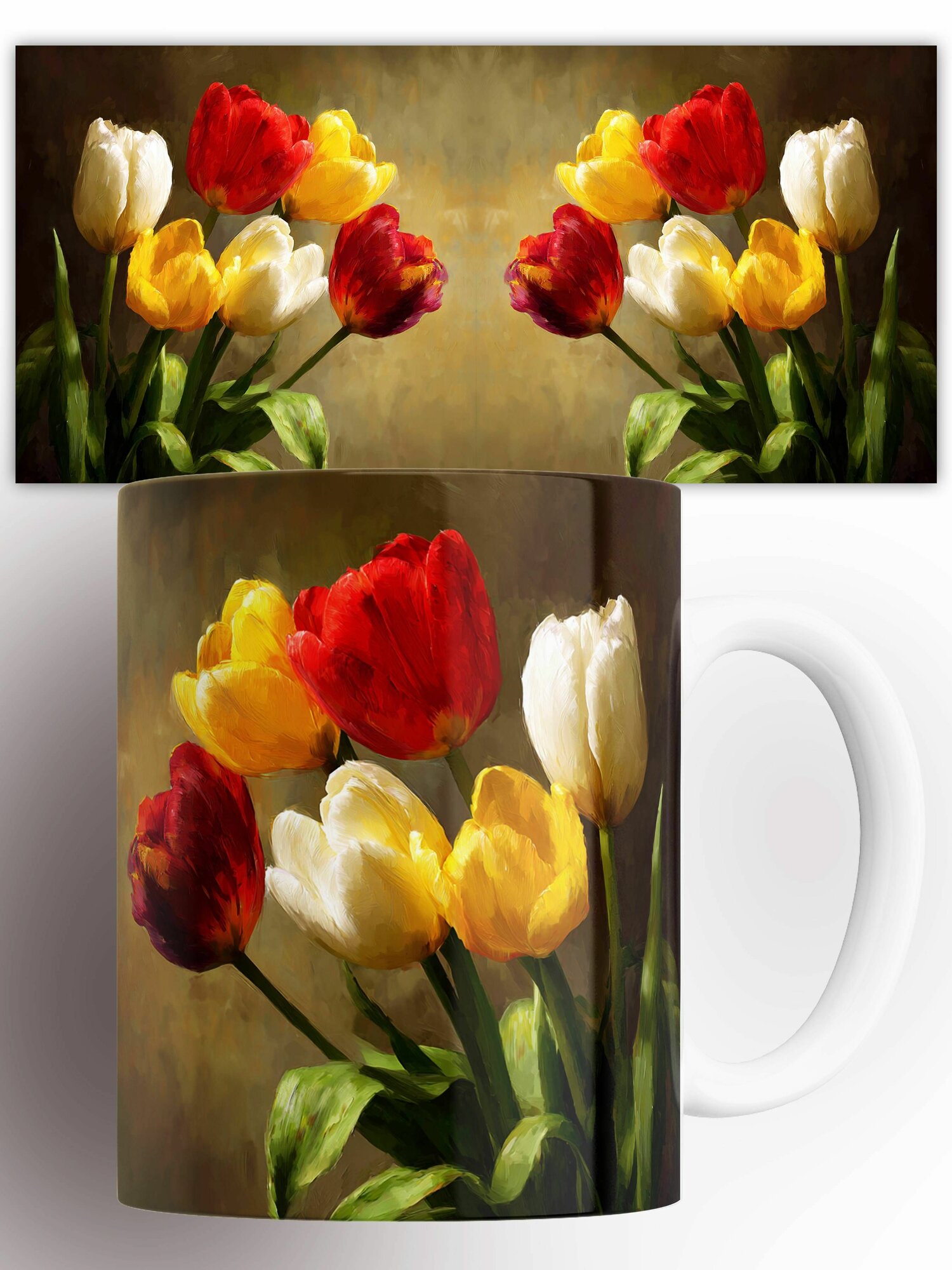 Кружка Цветы тюльпаны 330 мл