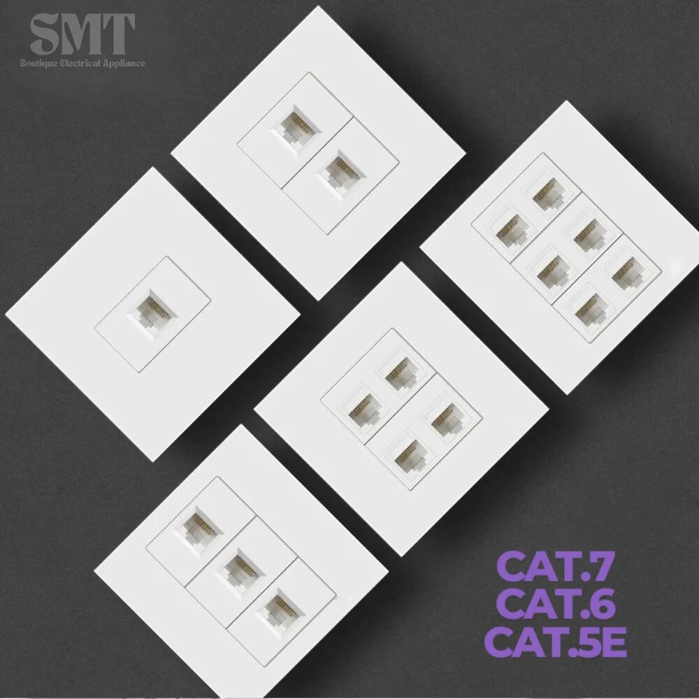 Розетка Ethernet CAT6, 3 Port 86mm
