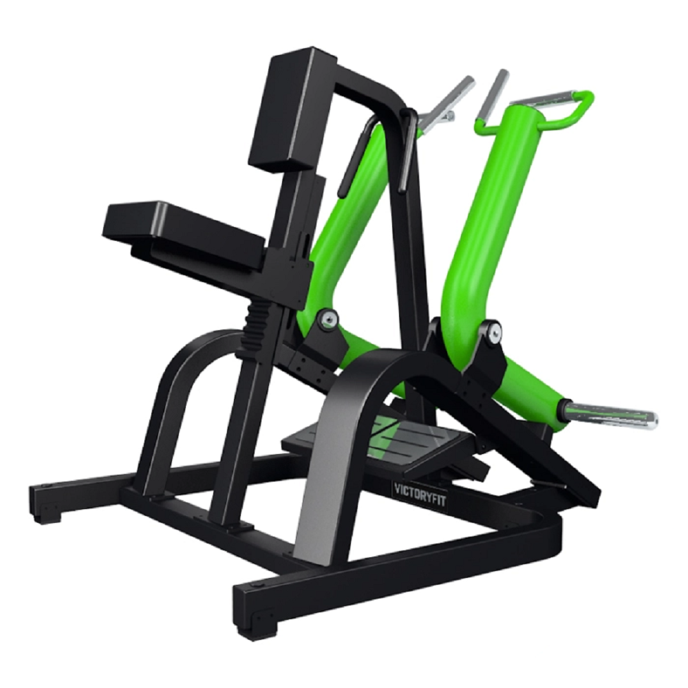 Тренажер VictoryFit GYM-P1904, горизонтальная тяга, черный/зеленый