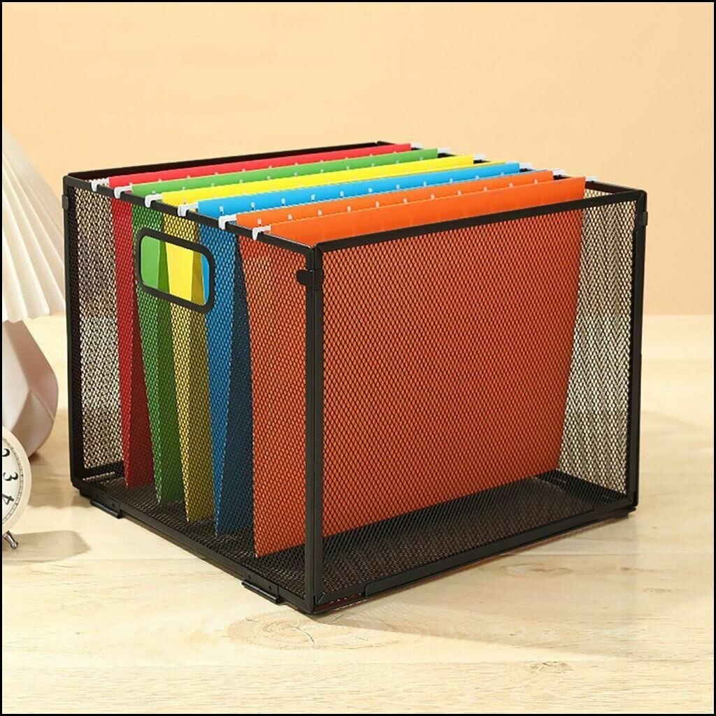 Съемная корзина для хранения офисного настольного стеллажа большой емкости-средняя