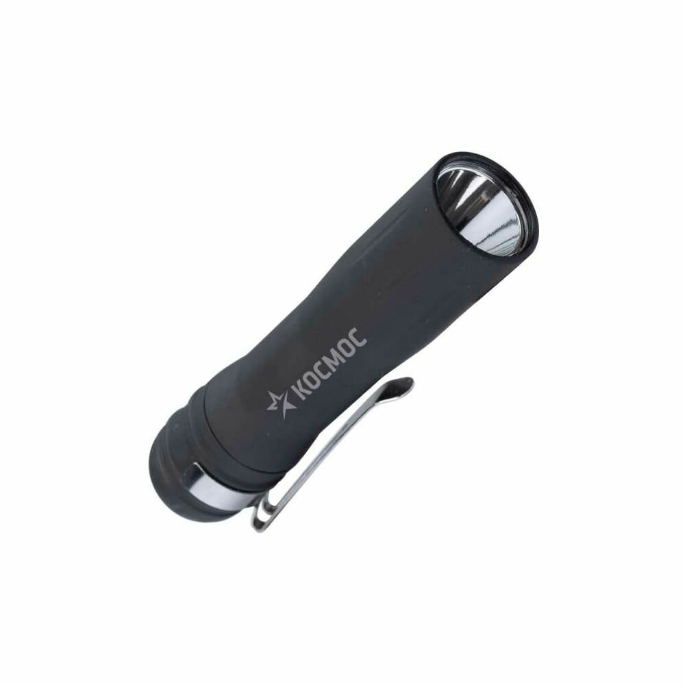 Фонарь ручной 0.5ВтLED 1xAA корпус ABS-пластик c каучуковым напылением зажим для крепления космос KOC120B