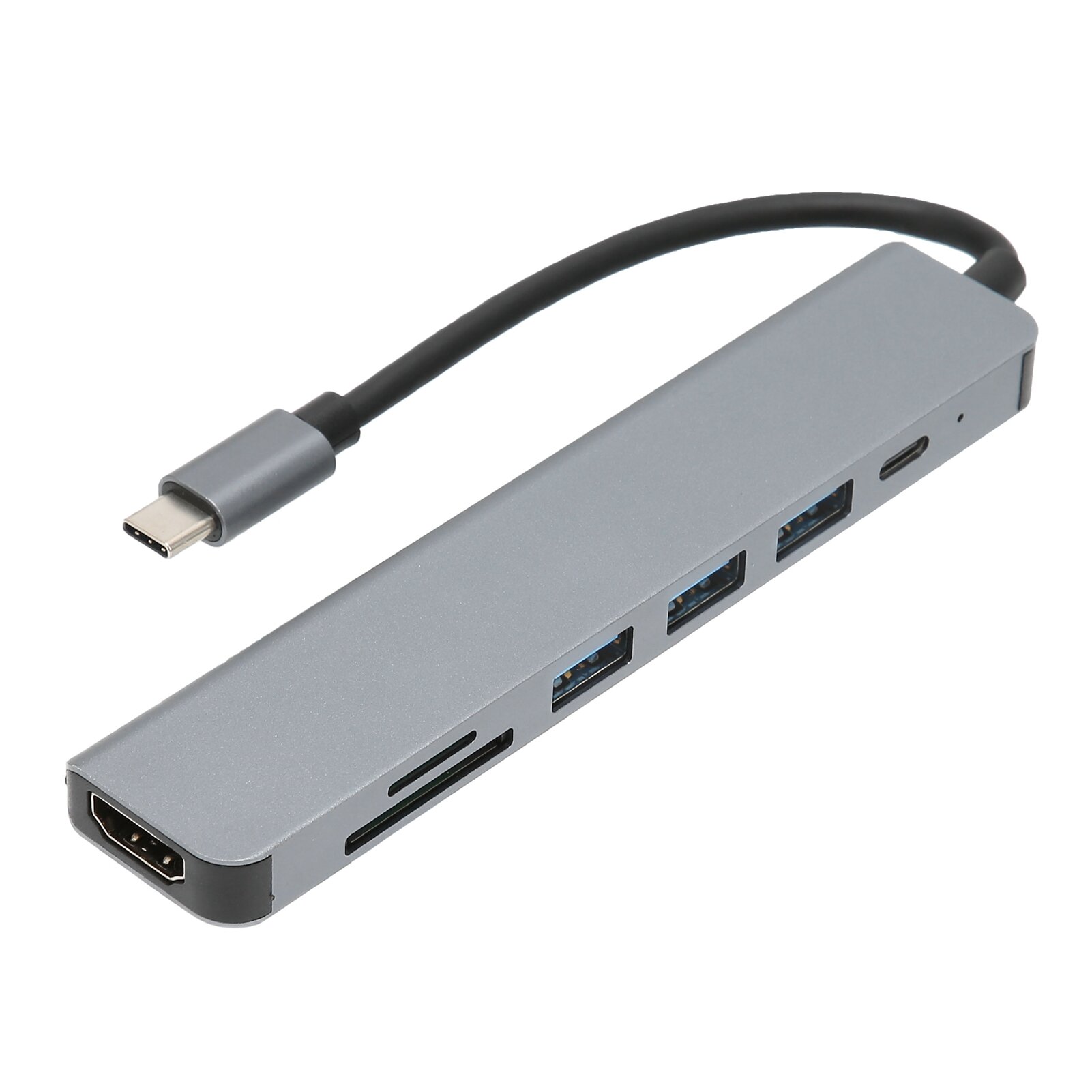USB C Hub 7 в 1 4K HDTV Многофункциональный PD 100 Вт с быстрой зарядкой, безопасный портативный USB-разветвитель для MacBook Pro