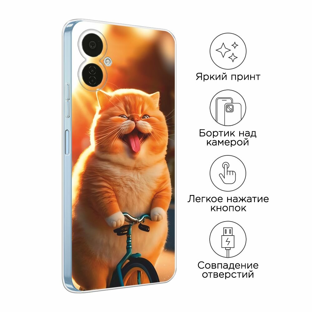 Чехол на Tecno Camon 19 Neo / Техно Камон 19 Нео с принтом "Кот на велике" — фото 1
