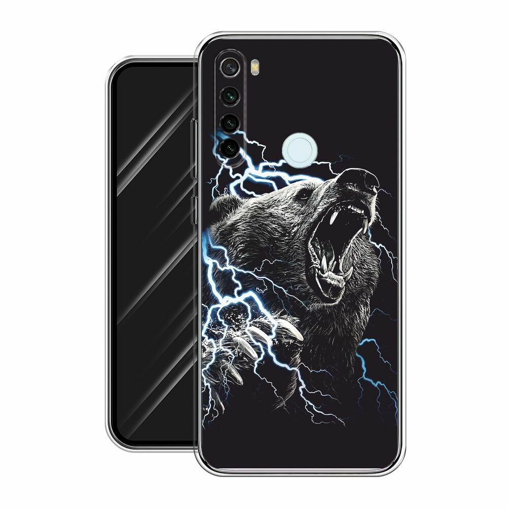 Чехол на Xiaomi Redmi Note 8T / Сяоми Редми Нот 8Т с принтом "Гроза и медведь" — фото 1