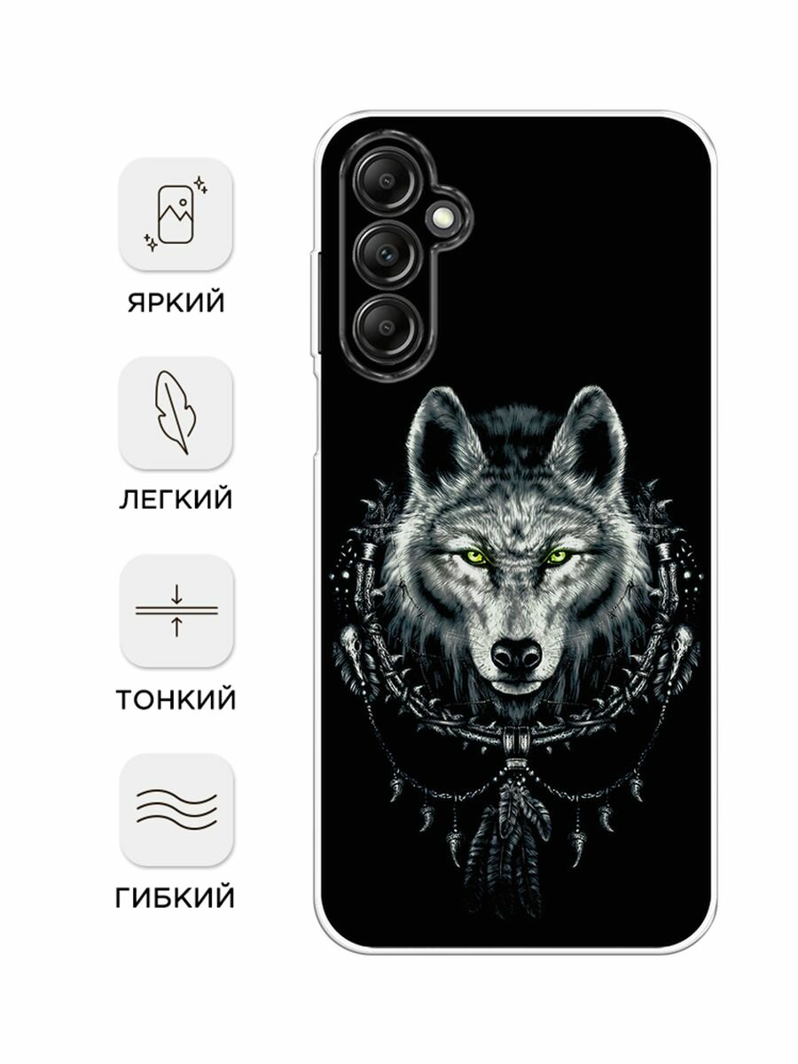 Чехол на Samsung Galaxy A15 / Самсунг А15 с принтом "Волк оберег" — фото 1
