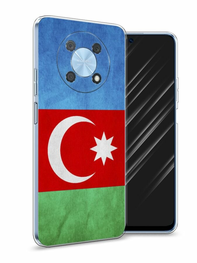 Чехол на Huawei Nova Y90 / Хуавей Нова 90 с принтом "Флаг Азербайджана"