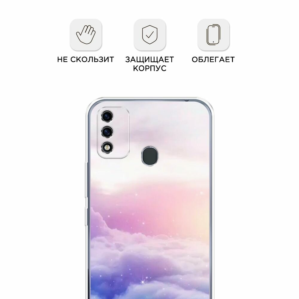 Силиконовый чехол на Itel A48 / Ител А48 с принтом Небеса — фото 1