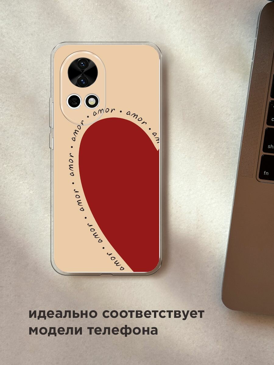 Чехол на Huawei Nova 12/Nova13 / Хуавей Нова 12/Нова 13 с принтом "amor heart 1 - 14 февраля" — фото 1