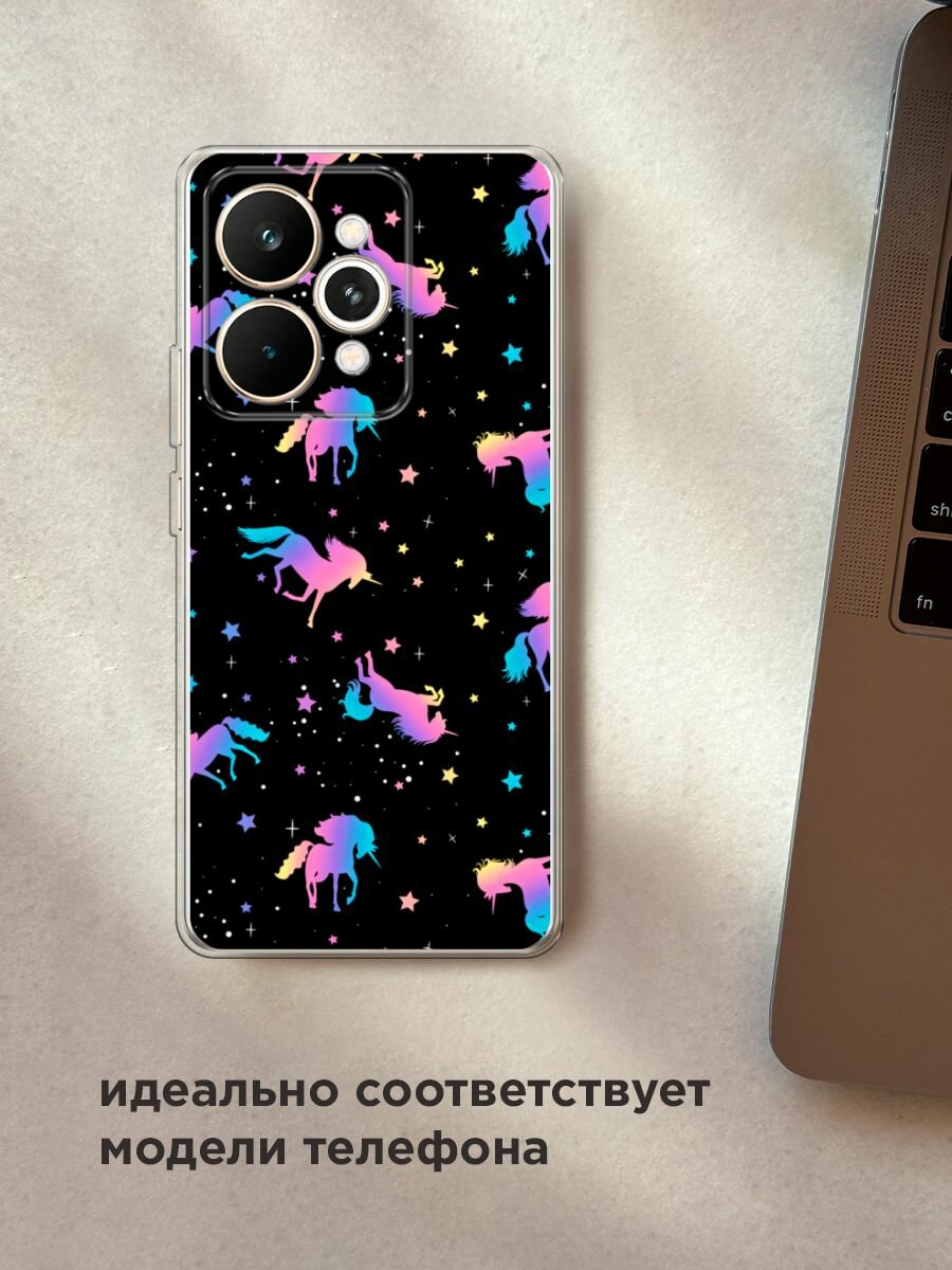 Чехол на Realme 15 Pro / Реалми 15 Про с принтом "Единороги градиент" — фото 1