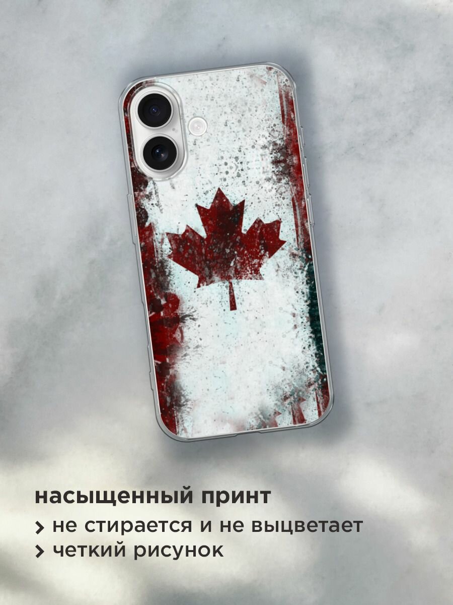 Силиконовый чехол на Apple iPhone 17 / Айфон 17 с принтом "Канада" — фото 1