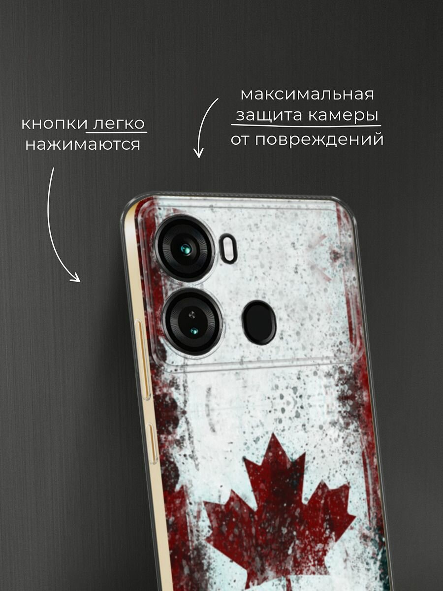 Силиконовый чехол на Itel P40 / Ител P40 с принтом "Канада" — фото 1