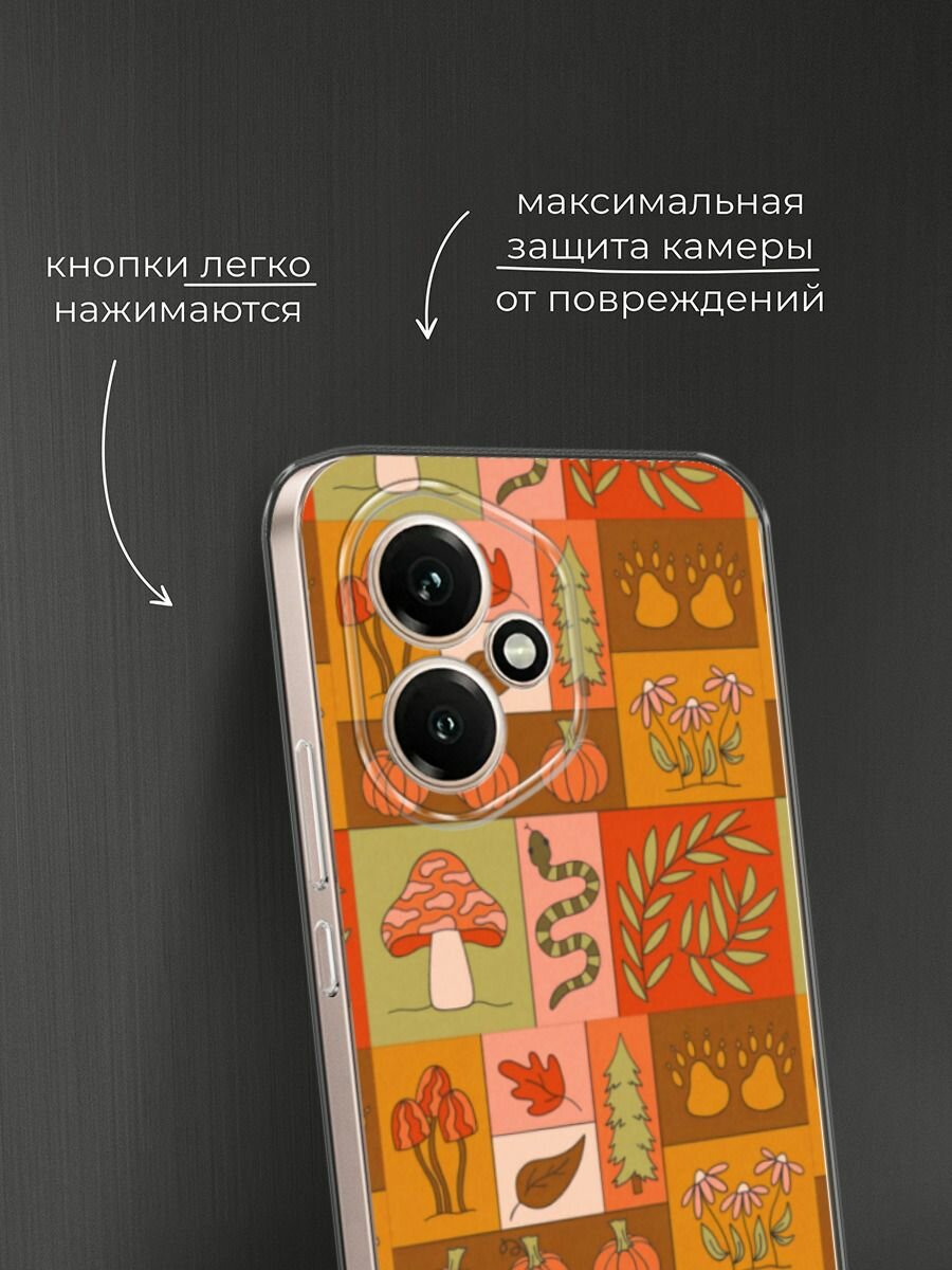 Силиконовый чехол на Honor 400 / Хонор 400 с принтом "Осенний тетрис" — фото 1