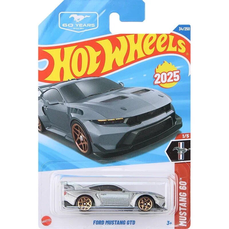 Hot Wheels Ford Mustang GTD 2025, серый, 1/64