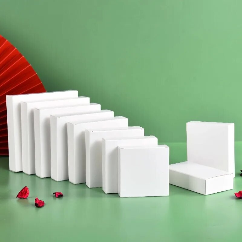 Картонные подарочные коробки белые, white, 50pcs, 7x3x7CM
