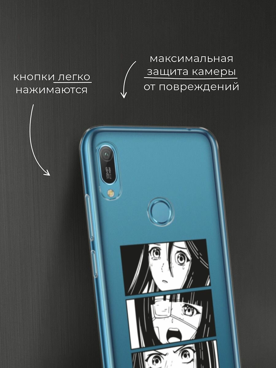Чехол на Honor 8A/8A Pro/Huawei Y6s/Y6 2019 / Хонор 8А с принтом "Tokyo girls", прозрачный — фото 1
