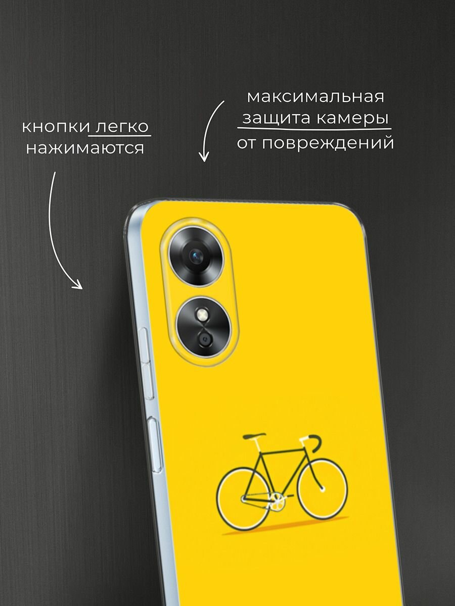 Силиконовый чехол на Oppo A17 / Оппо A17 с принтом "Хобби велосипед 1" — фото 1