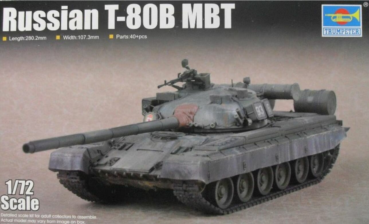 Trumpeter 1/72 07144 Российский Т-80Б мбтмодель сборки танков