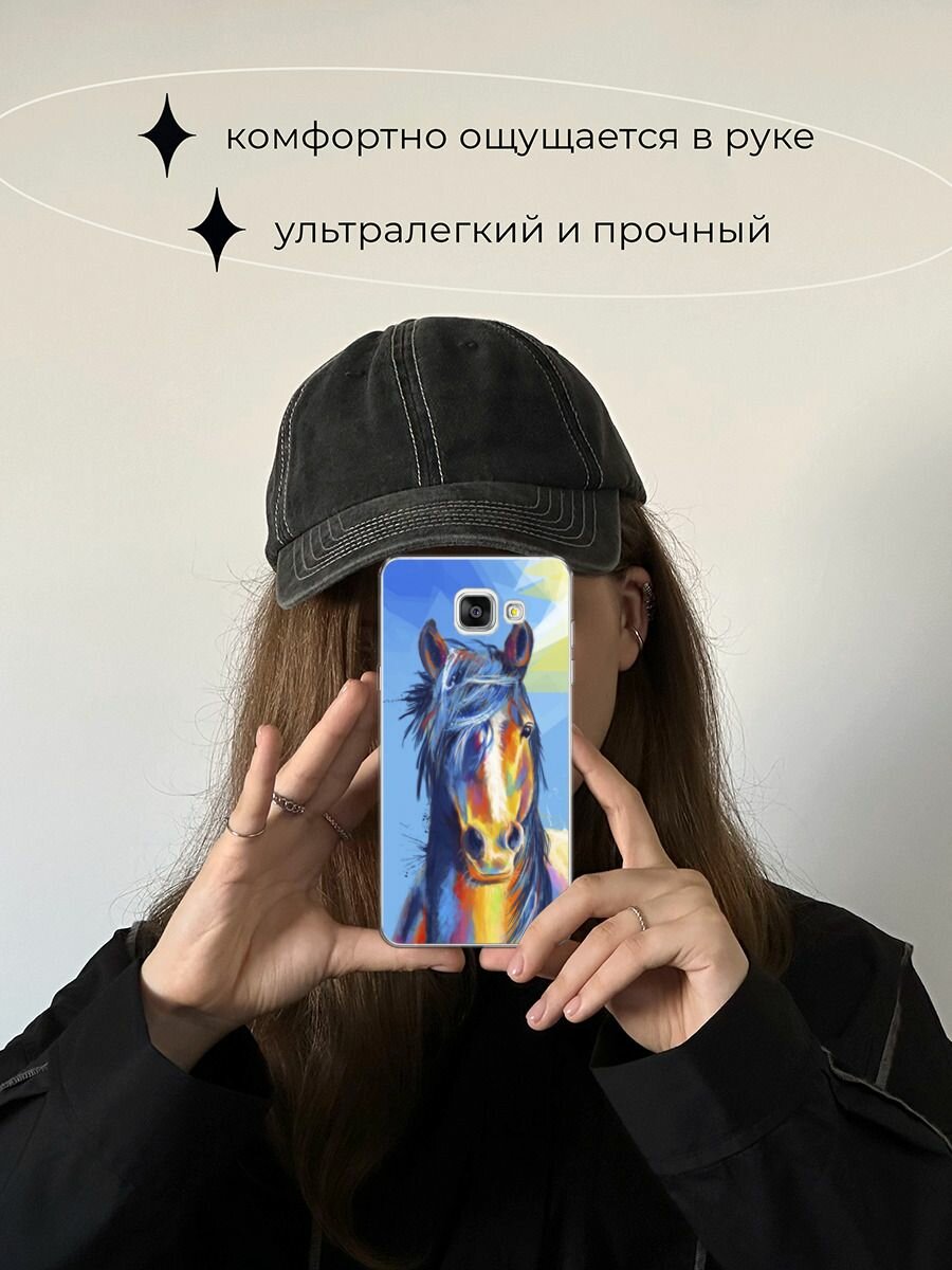 Чехол на Samsung Galaxy A5 2016 / Самсунг Галакси А5 2016 с принтом "Лошадь арт 3" — фото 1