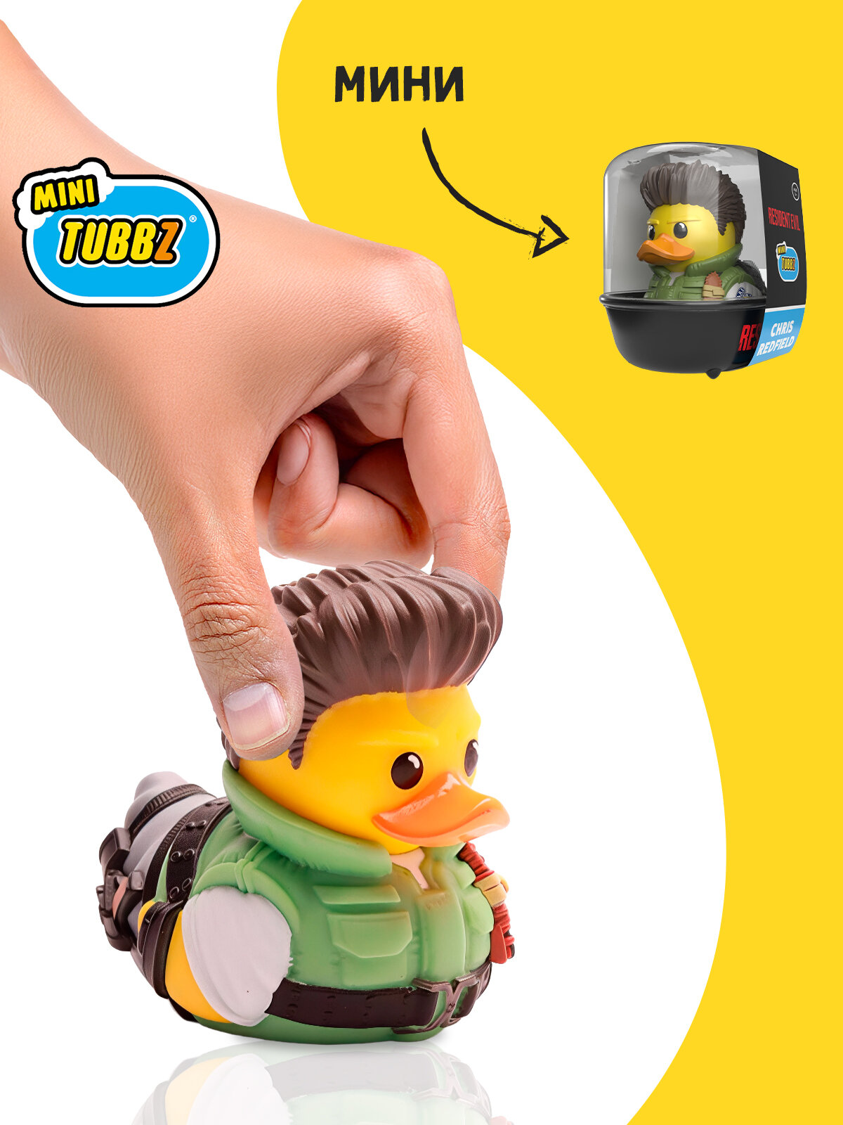 Фигурка-утка Tubbz Resident Evil Chris Redfield (Mini), 5 см