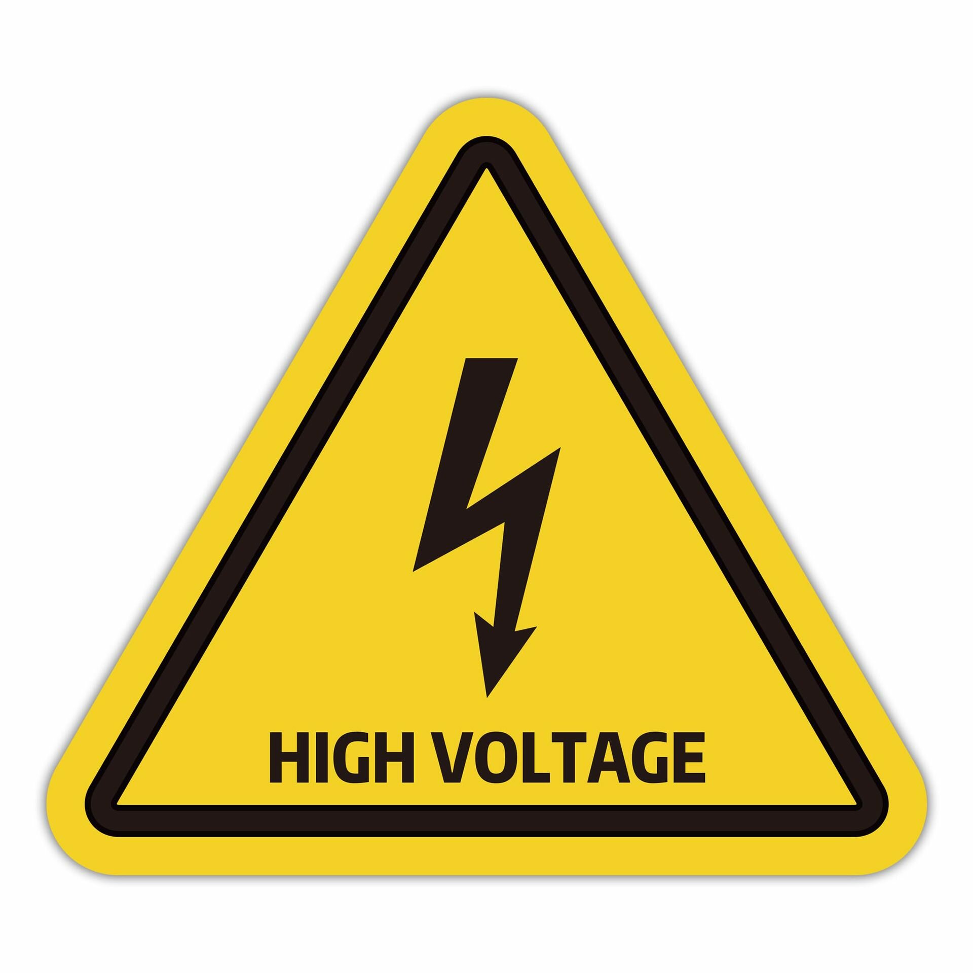 20 шт. предупреждающих наклеек треугольной формы «Высокое напряжение», водонепроницаемые виниловые этикетки безопасности, желтый знак опасности, для стены, оборудования, панели управления, мастерской, строительной площадки, размер 15 см