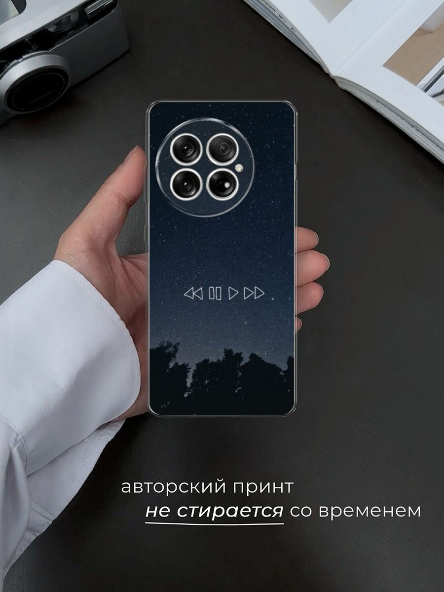 Чехол на OnePlus 13 / Ван Плас 13 с принтом "Космическая музыка" — фото 1
