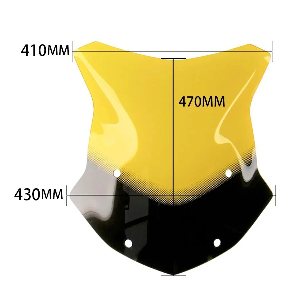Лобовое стекло мотоцикла R1200GS R1250GS для BMW R1200GS LC ADV GS1250 Желтый, Black Yellow 470MM