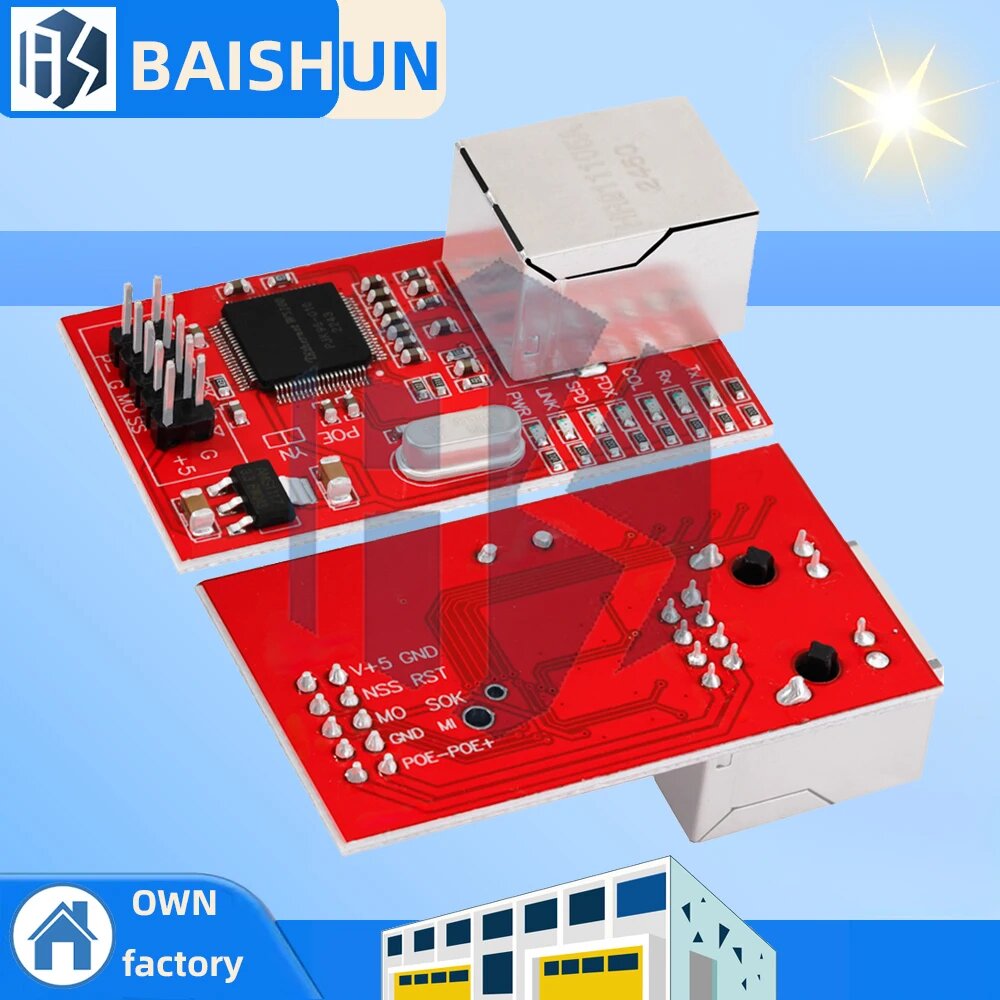 Mini W5100 LAN Ethernet Shield Модуль сетевой платы R3 W5100 3,3 В 5 В, совместимый для Arduino Ethernet Mega 2560 Mega2560