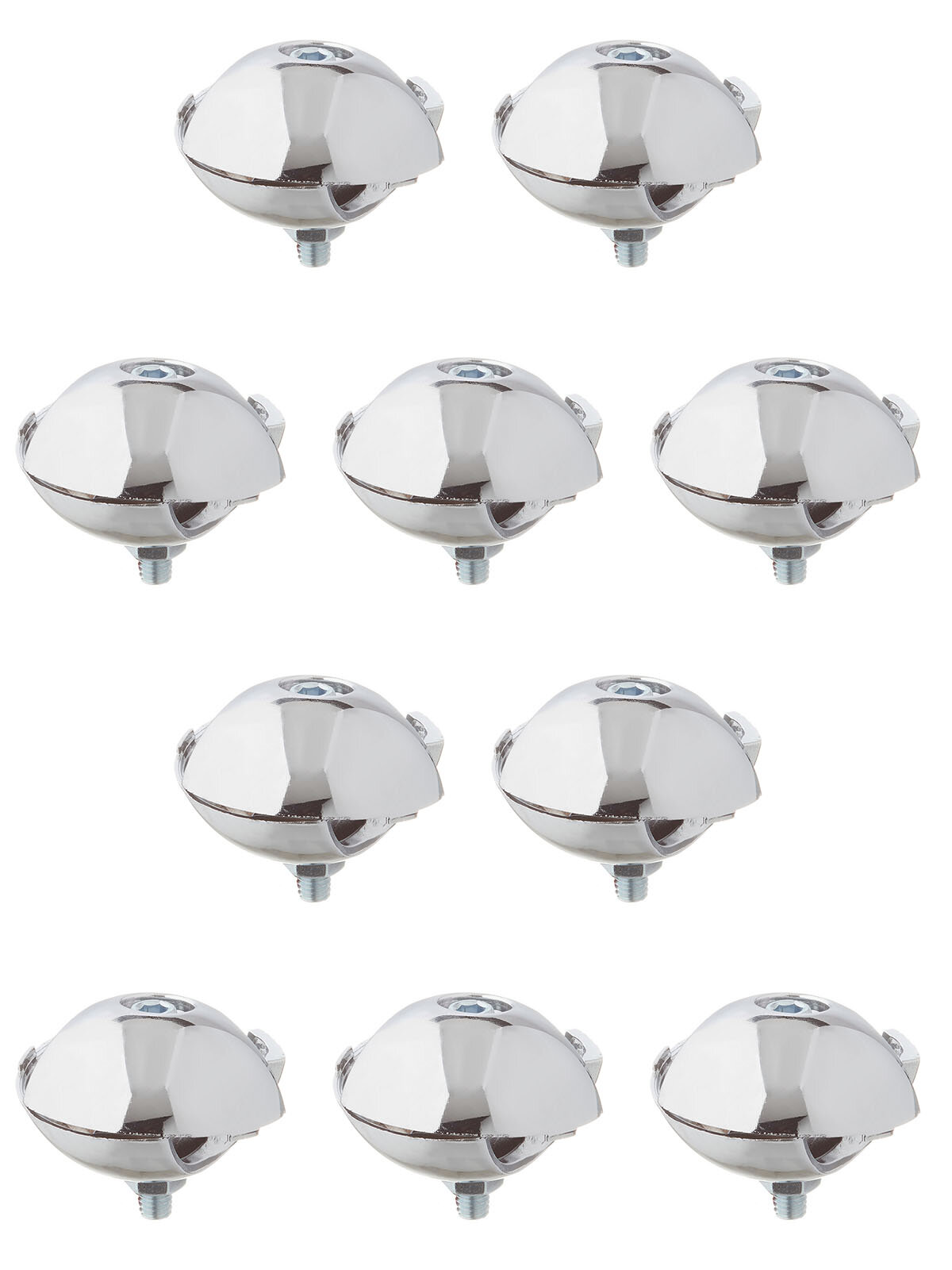 Держатель краб для двух труб к системе Joker d25 мм хром (10 шт.)