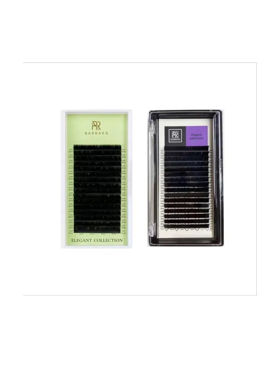 Ресницы черные Barbara изгиб С+ 007 13 для наращивания ресниц