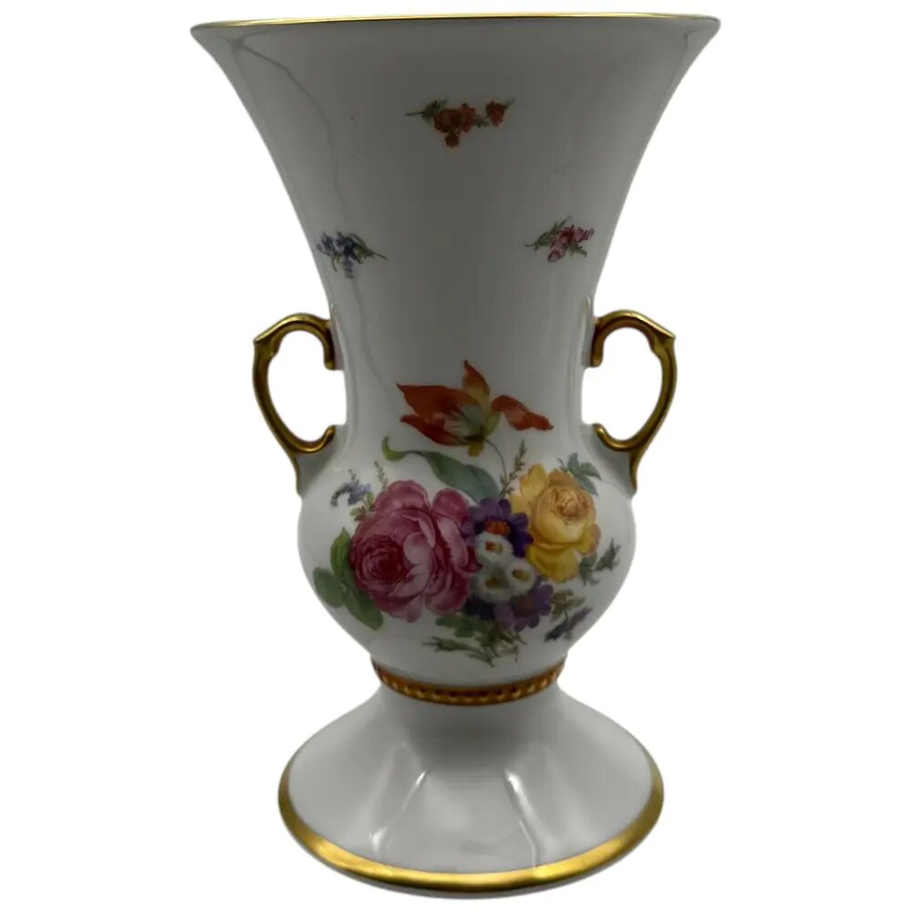 Ваза "Баварский букет", 21 см, 1950-1972 гг, фарфор, Edelstein, Бавария, Германия