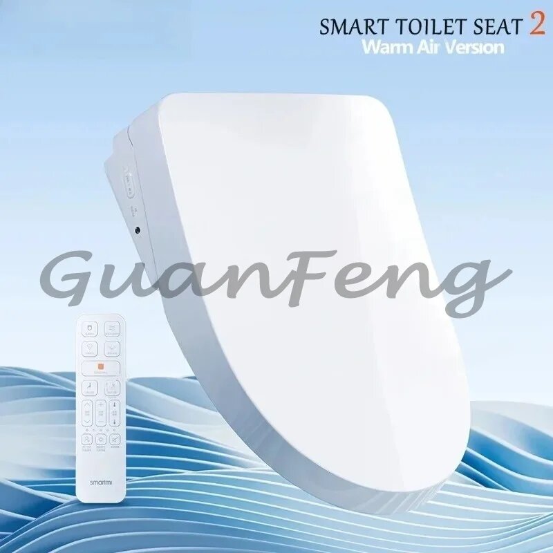 Smartmi Smart, крышка сиденья для унитаза 2, водонепроницаемая крышка для электрического унитаза, антибактериальное умное сиденье для унитаза с подогревом и пультом дистанционного управления