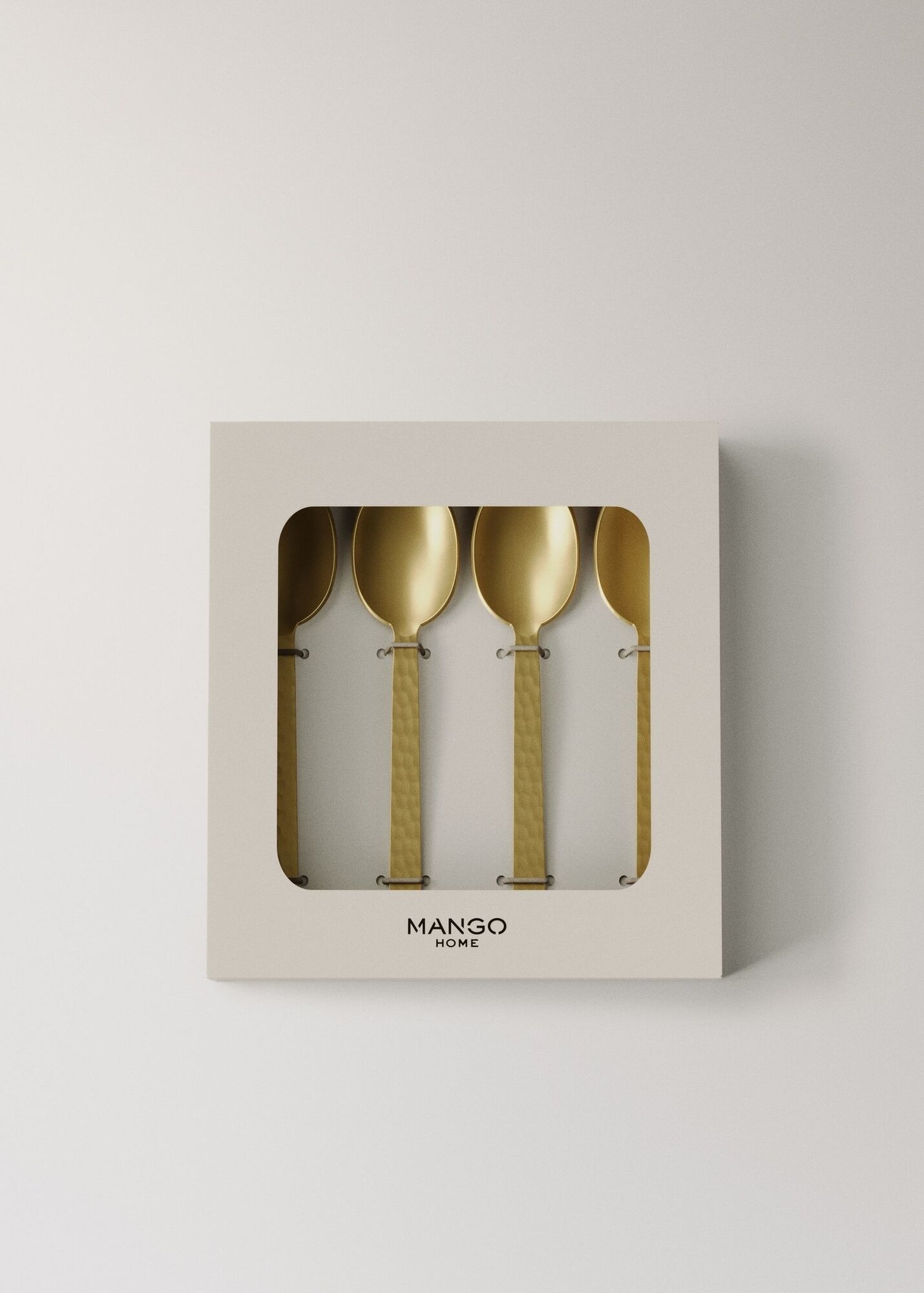 Набор из 4 кофейных ложек MANGO из нержавеющей стали, цвет золотой, 17095821_1