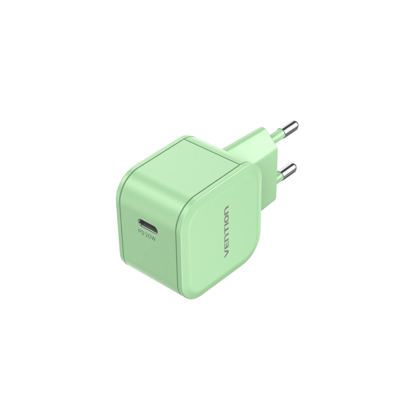 Vention Зарядное устройство Vention FEJG0-EU, 1xType-C, QC3.0 (20Вт) зеленый (ret)