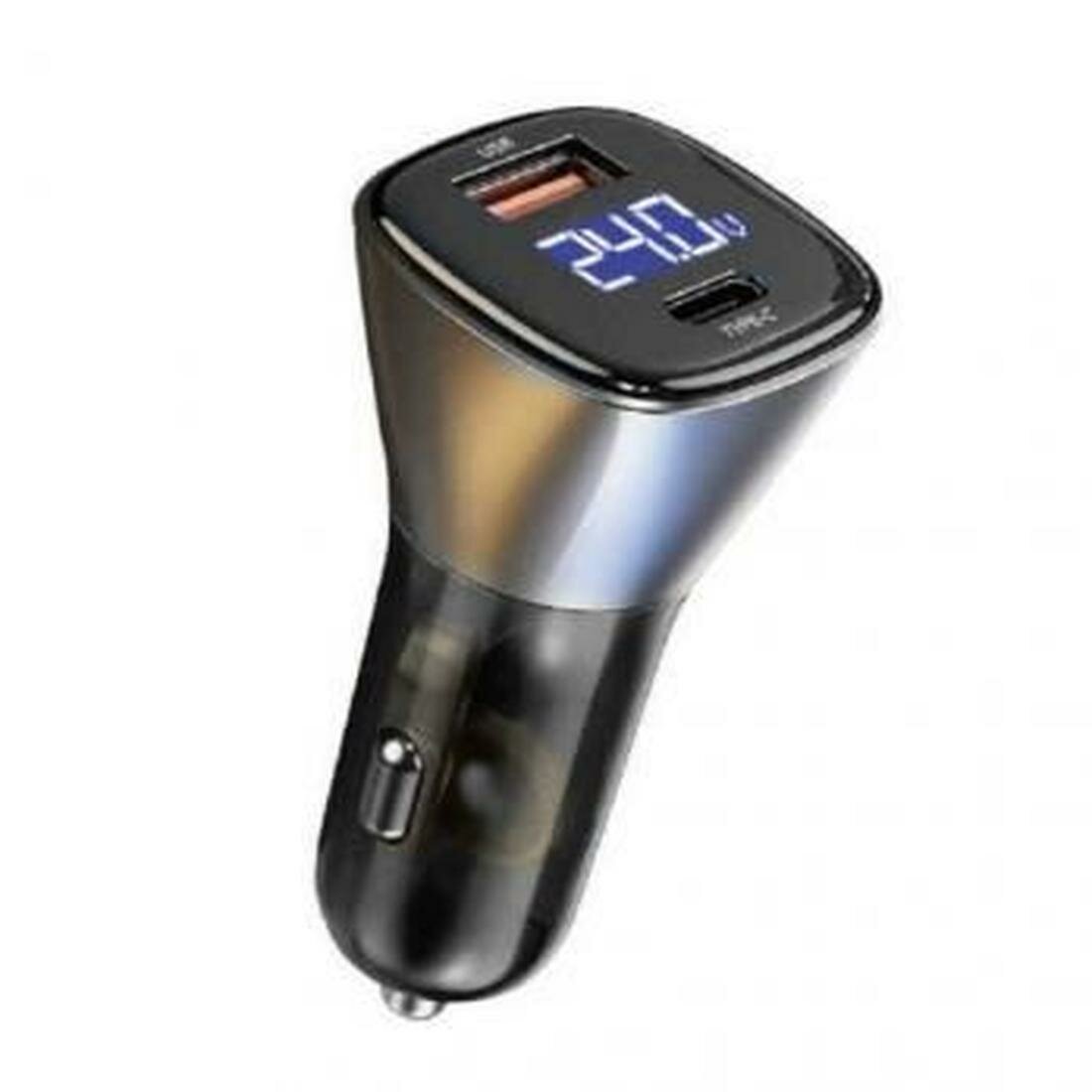 Автомобильное зарядное устройство WiWU PC500 72W USB + Type-C Dual Ports Car Charger Black