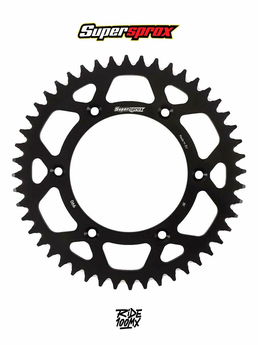 Ведомая Звезда задняя ведомая, цепь 520, 48 зубьев SUPERSPROX KTM, HQV, GASGAS 125-450 (48) Black Алюминий