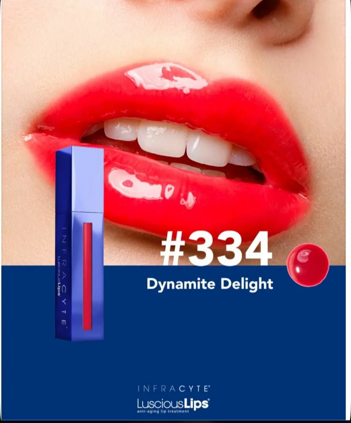 Антивозрастной блеск для губ тон №334, LusciousLips №334 DynamiteDelight 7ml